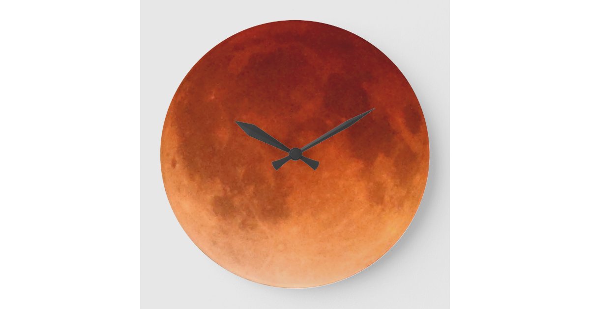 Total Lunar Eclipse Blood Moon Clock | Zazzle