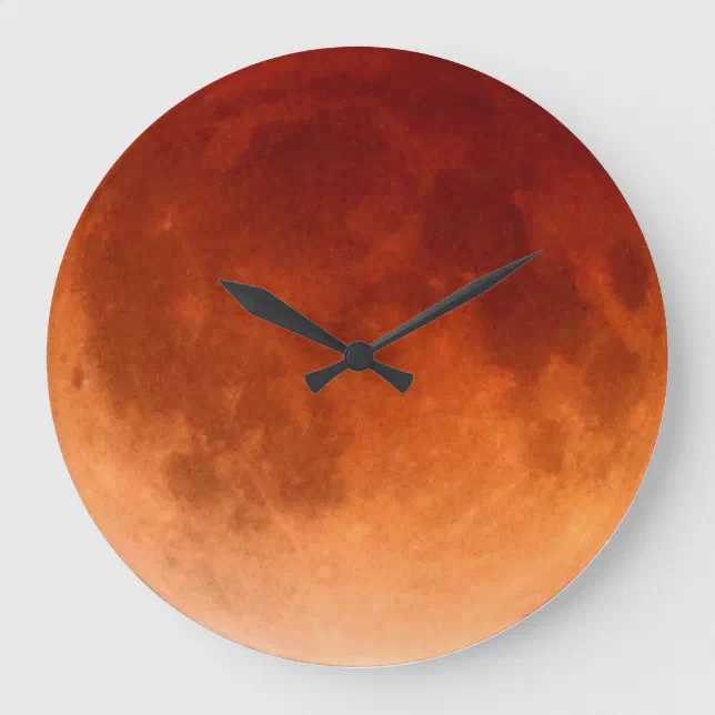Total Lunar Eclipse Blood Moon Clock | Zazzle