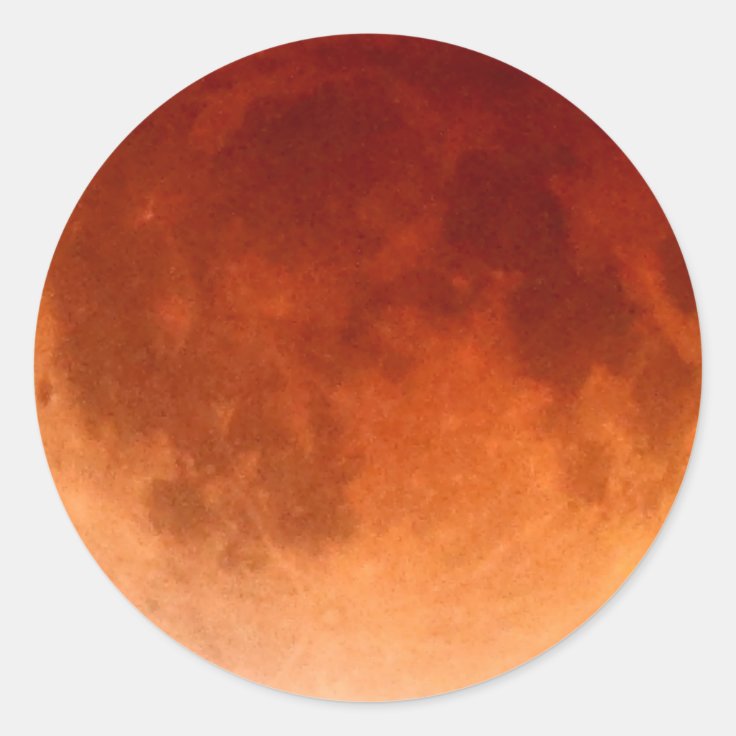 Total Lunar Eclipse Blood Moon Sticker | Zazzle