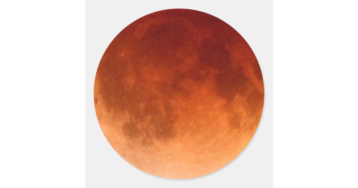 Total Lunar Eclipse Blood Moon Sticker | Zazzle