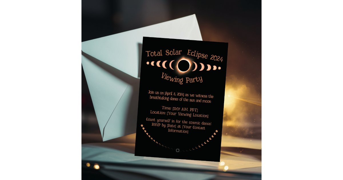 Total Solar Eclipse - 2024 custom date Invitation | Zazzle