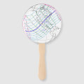 Total Solar Eclipse 2024 Global Path Hand Fan | Zazzle