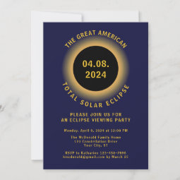 Total Solar Eclipse 2024 Viewing Party Invitation | Zazzle