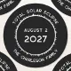 Total Solar Eclipse 2027 Personalized Classic Round Sticker | Zazzle