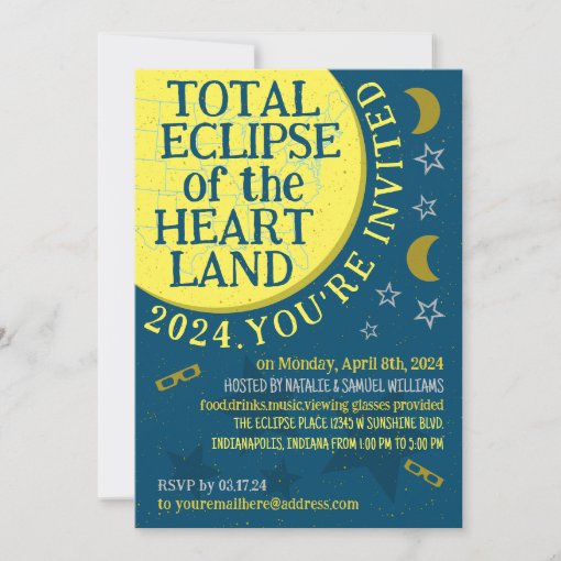 Total Solar Eclipse April 8th 2024 Viewing Party Invitation | Zazzle