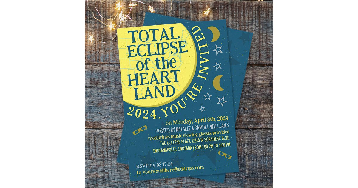 Total Solar Eclipse April 8th 2024 Viewing Party Invitation | Zazzle