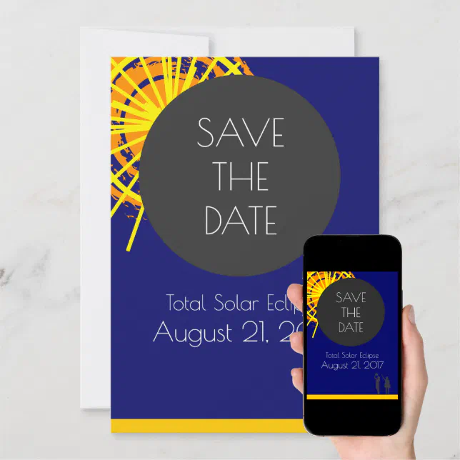 Total Solar Eclipse Save The Date | Zazzle