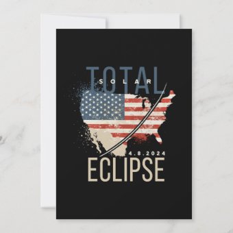 Total Solar Eclipse USA Map Viewing Party Invitation | Zazzle