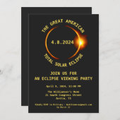 Total Solar Eclipse Viewing Party 4/8/2024 USA Invitation | Zazzle
