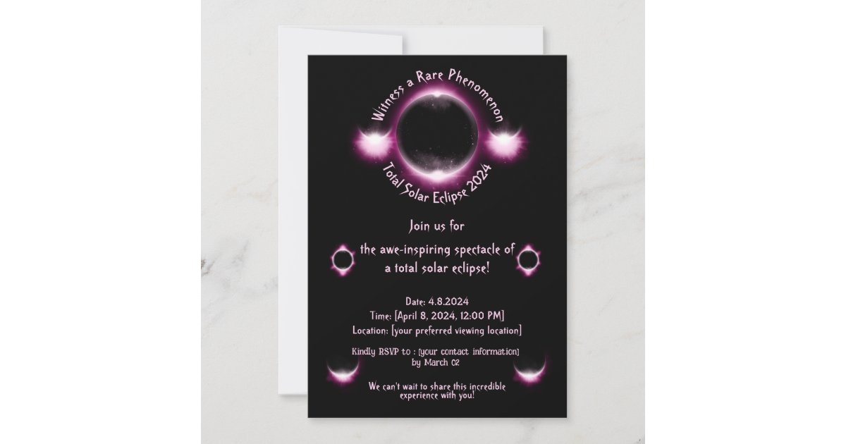 Total Solar Eclipse Viewing Party Invitation | Zazzle