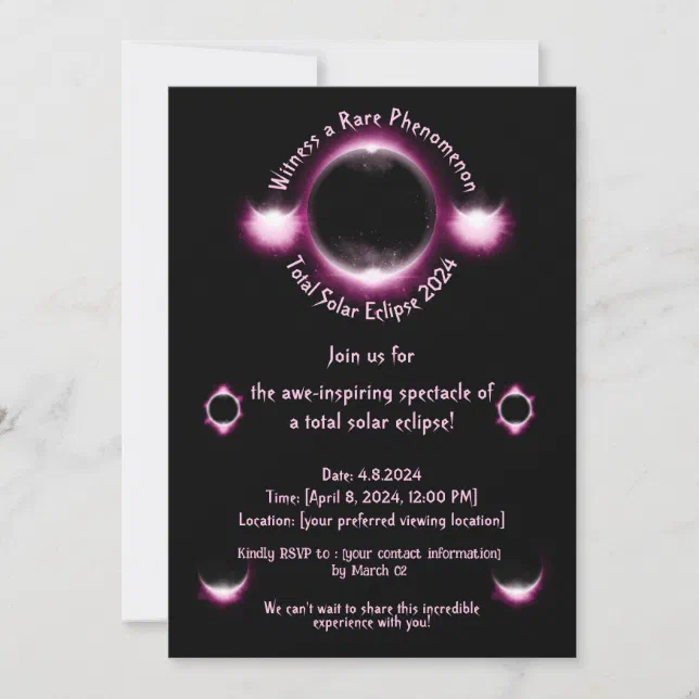 Total Solar Eclipse Viewing Party Invitation | Zazzle