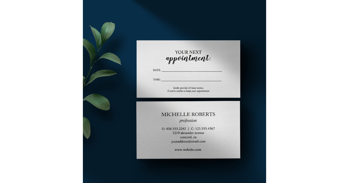 Total White | Classic Cursive Handwriting Elegant Business Card | Zazzle