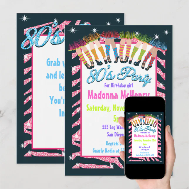 Totally 1980 S Party Invitations Zazzle