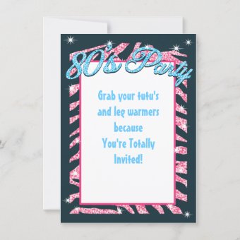 Totally 1980 S Party Invitations Zazzle