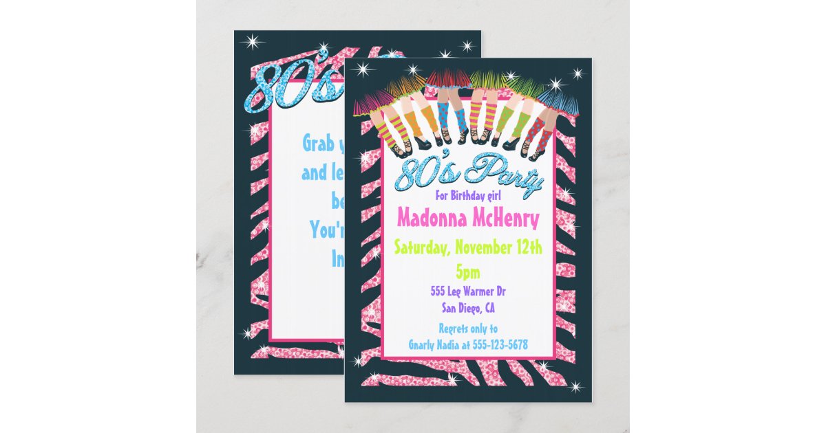 Totally 1980 S Party Invitations Zazzle