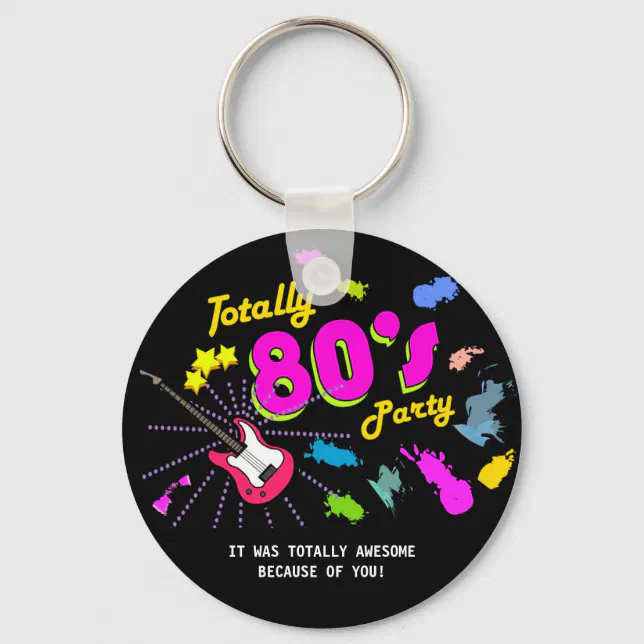 Totally 80s Party, Keychain Favors | Zazzle