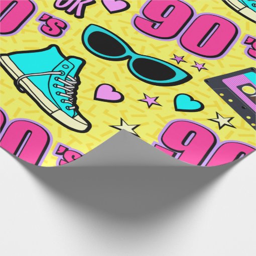 Totally 90’s! Patterned Wrapping Paper | Zazzle