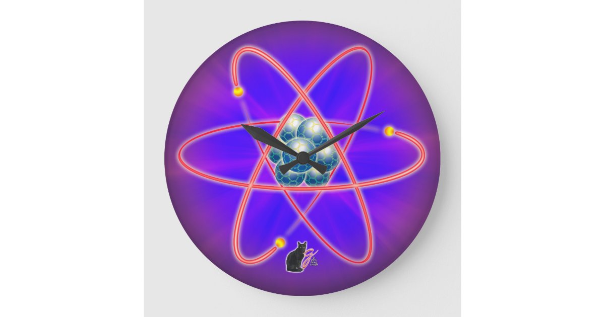 Totally Atomic Large Clock | Zazzle