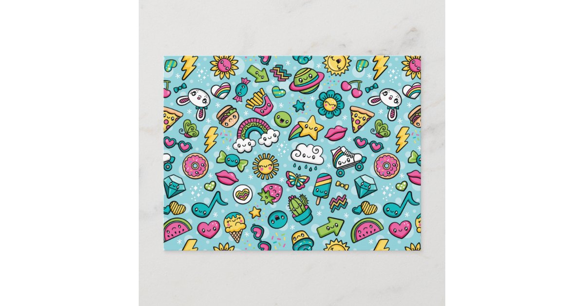 Totally Cute Doodles postcard | Zazzle