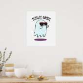 Totally Ghoul Funny Cool Halloween Ghost Pun Poster | Zazzle