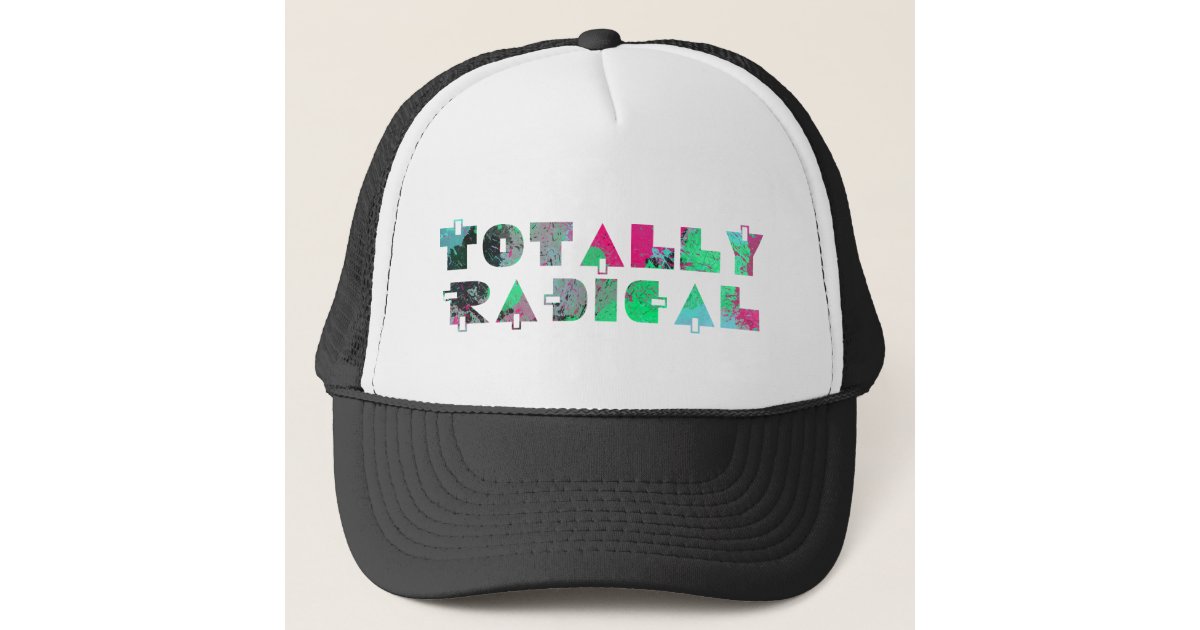 Totally radical 80s mens trucker hat | Zazzle