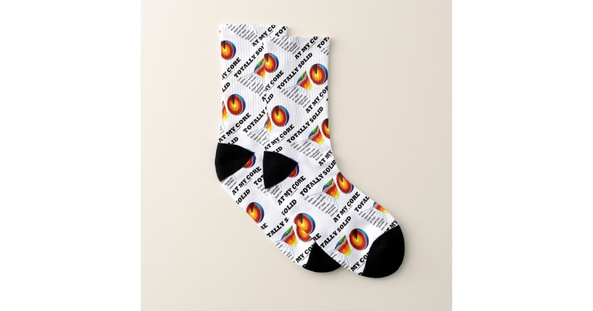 Totally Solid At My Core Layers Of The Earth Socks | Zazzle