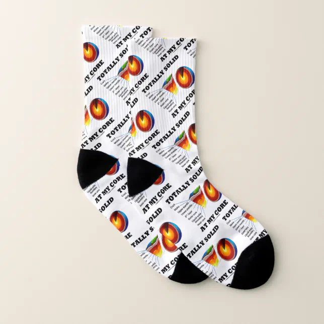 Totally Solid At My Core Layers Of The Earth Socks | Zazzle