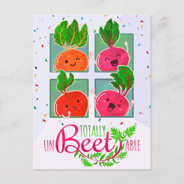 Totally Unbeetable | Motivational Quote Pun Postcard | Zazzle
