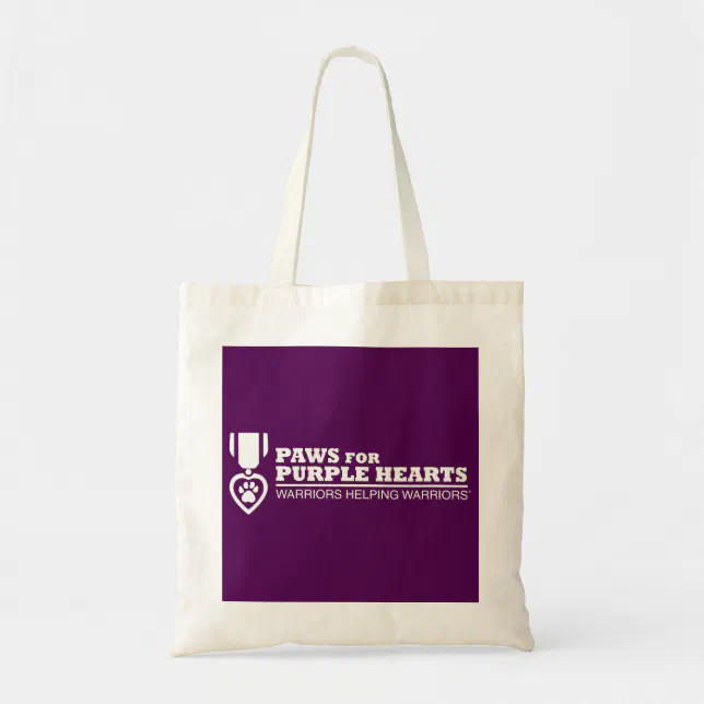 Tote Bag - White Logo on Purple Background | Zazzle