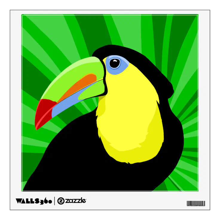 Toucan Abstract Art Wall Sticker | Zazzle
