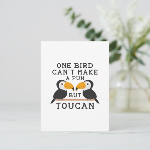 Toucan Pun Postcard | Zazzle