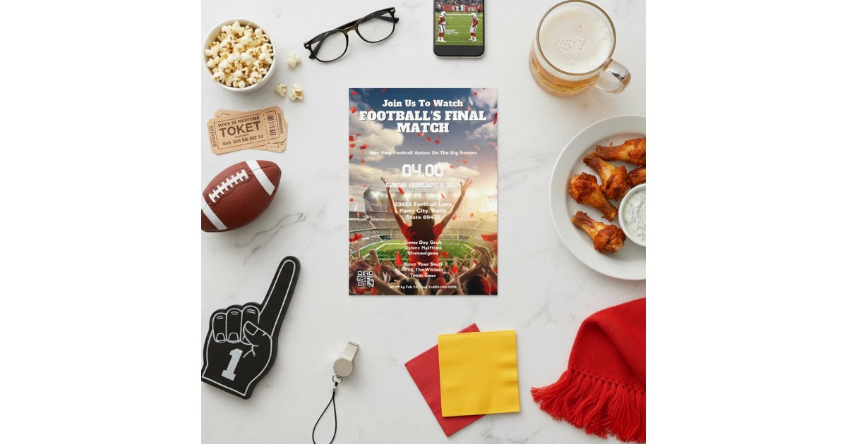 Touchdown Triumph Football Finale Invitation | Zazzle