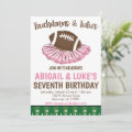 Touchdown's and Tutu's Birthday Invitation | Zazzle