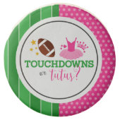 Touchdowns or Tutus Gender Reveal Custom Chocolate Covered Oreo | Zazzle
