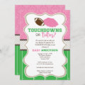 Touchdowns or tutus gender reveal invitation | Zazzle