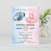 Touchdowns or Tutus Gender Reveal Party Invitation | Zazzle
