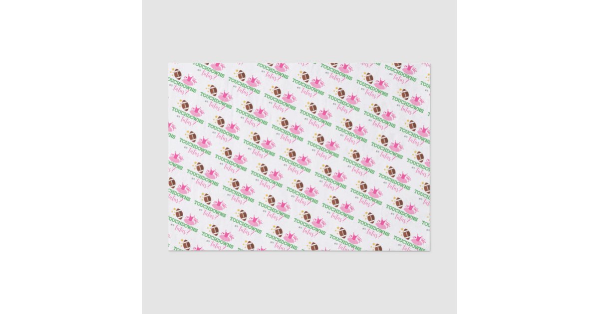 Touchdowns or Tutus Gender Reveal Party Tissue Paper | Zazzle