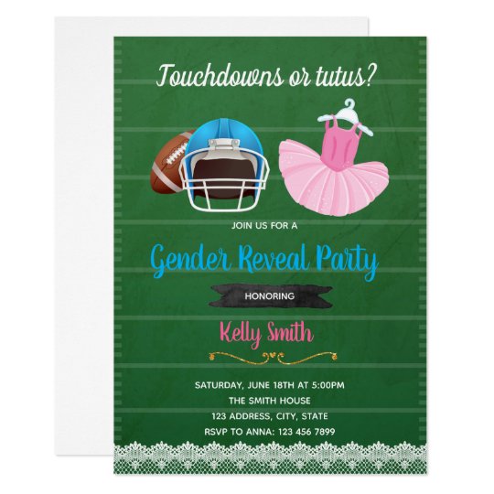 Touchdowns or tutus invitation | Zazzle.com