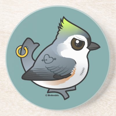 Tufted Titmouse Coloring Page by Birdorable