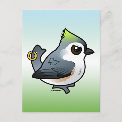 Tufted Titmouse Coloring Page by Birdorable