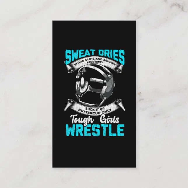 Tough Wrestling Girl Gift Bruises Sport Woman Business Card | Zazzle