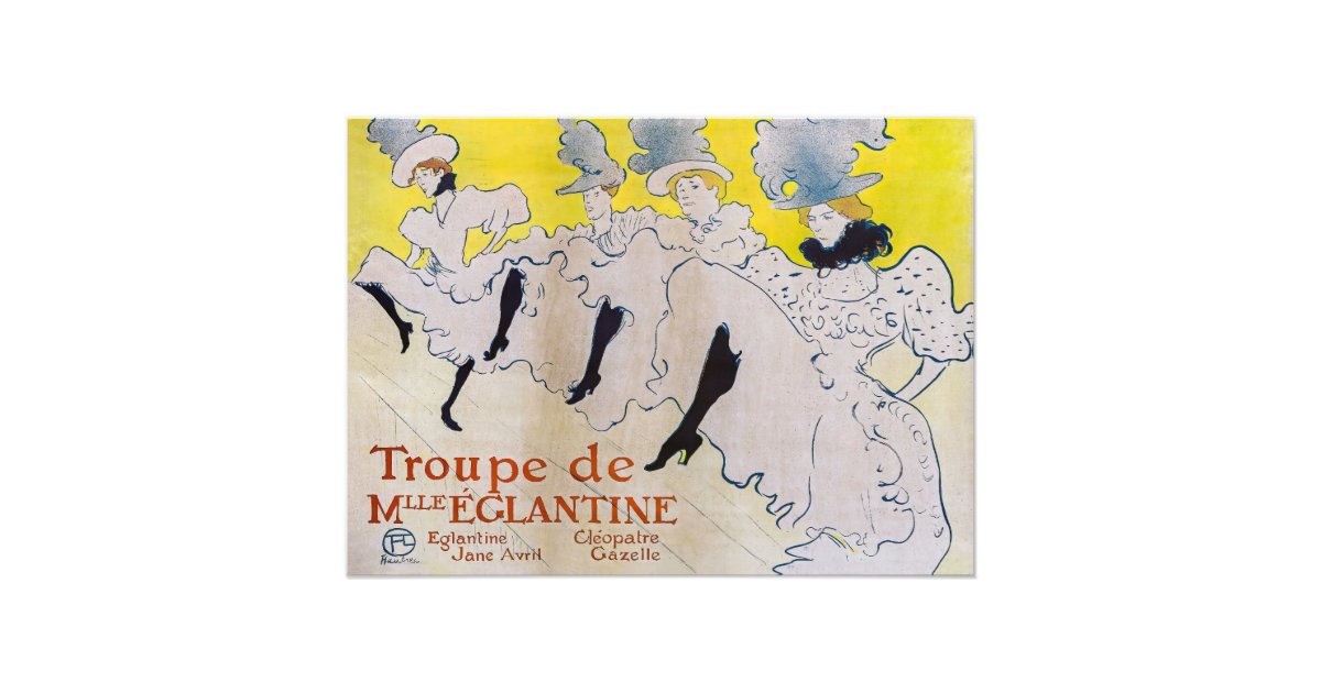 Toulouse-Lautrec - Troupe de Mlle Eglantine Photo Print | Zazzle
