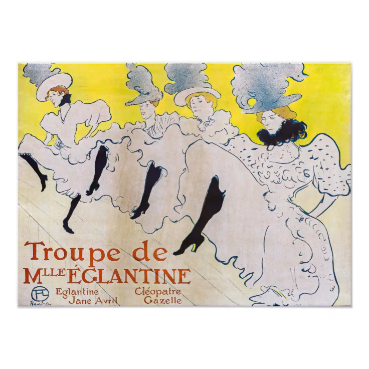 Toulouse-Lautrec - Troupe de Mlle Eglantine Photo Print | Zazzle