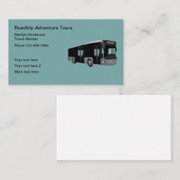 Tour Bus Travel Agent Business Card | Zazzle