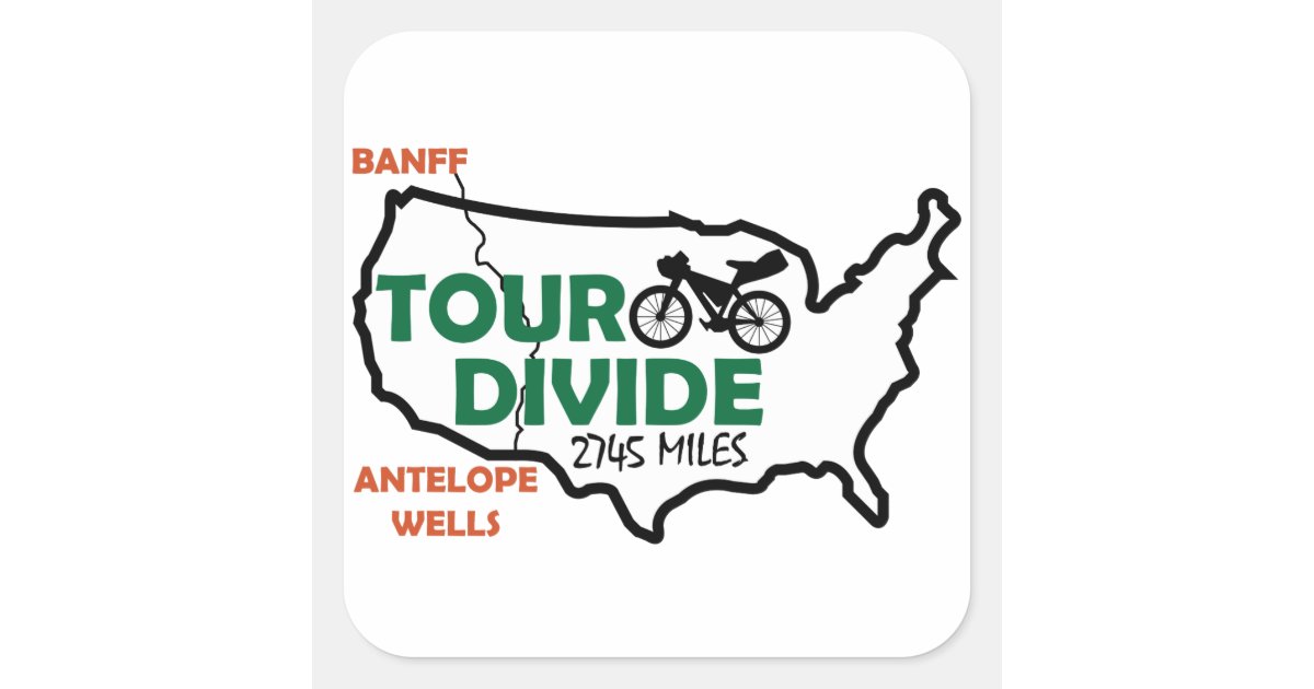 Tour Divide Sticker | Zazzle