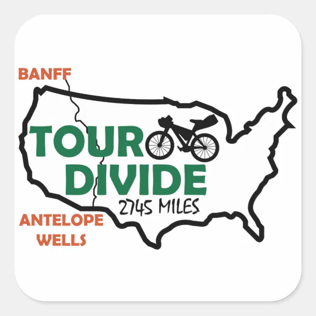 Tour Divide Sticker | Zazzle
