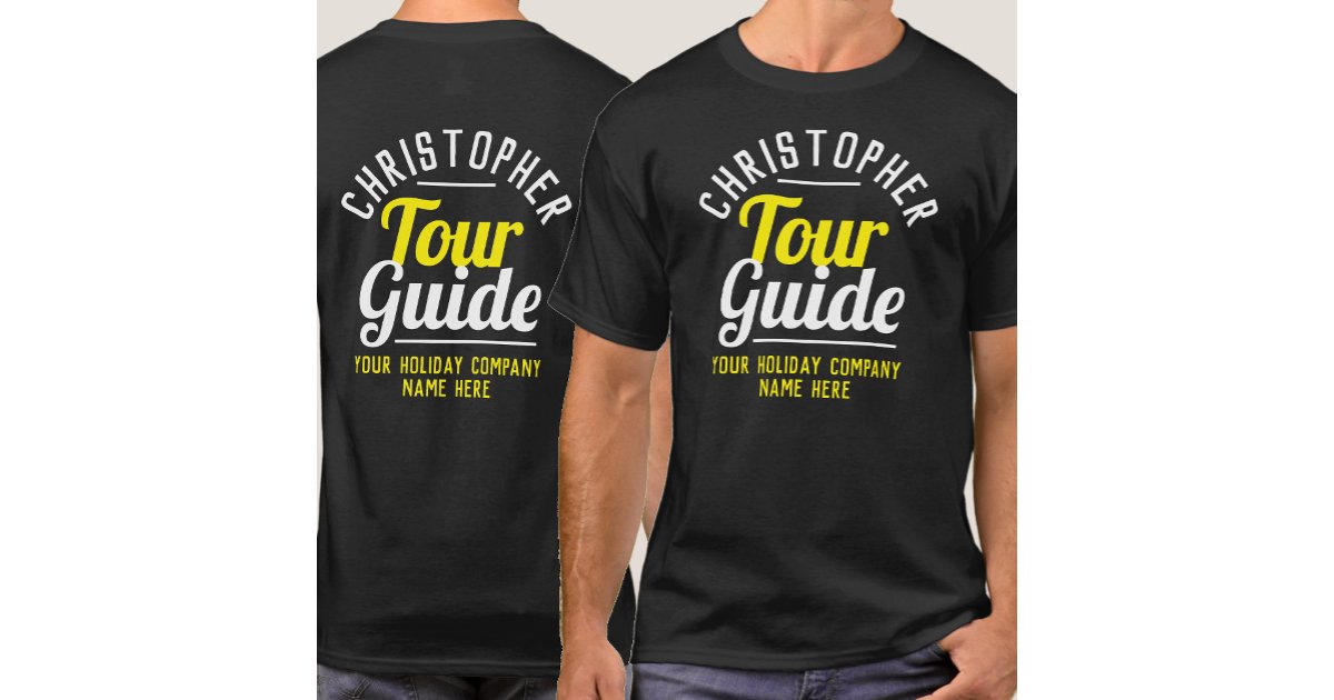 Tour Guide T-Shirt Printed Both Sides | Zazzle