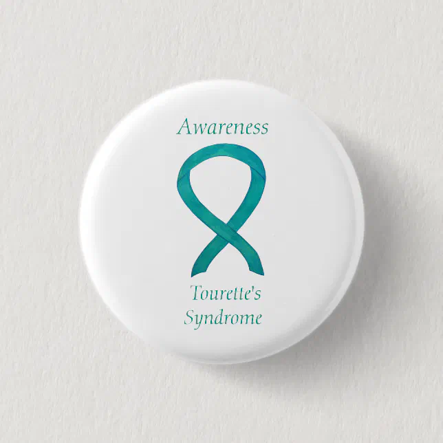 Tourette's Syndrome Awareness Ribbon Custom Pin | Zazzle