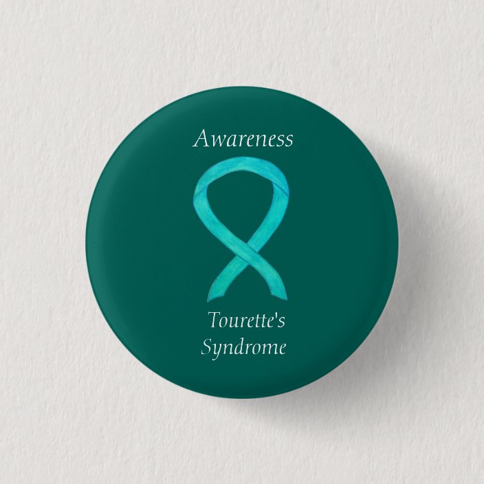 Tourette's Syndrome Awareness Ribbon Custom Pin | Zazzle.com