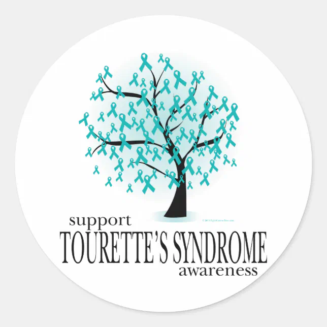 Tourette's Syndrome Tree Classic Round Sticker | Zazzle